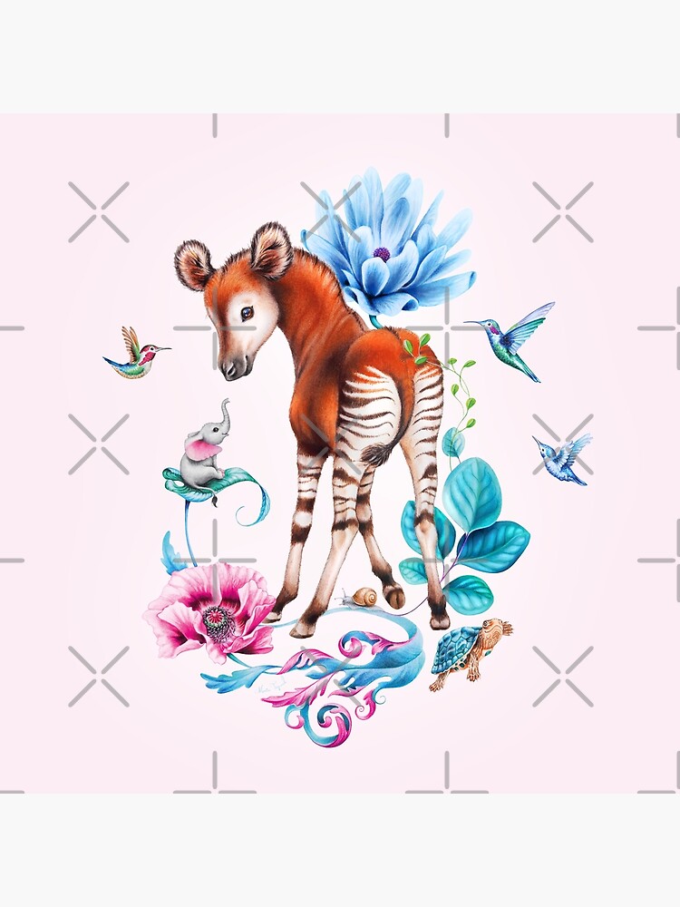 "Young okapi by Maria Tiqwah" Throw Pillow for Sale by MariaTiqwah ...