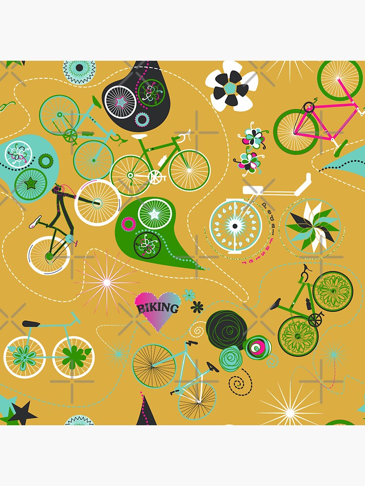 "Cycledelic Gold" Sticker for Sale by Stasiajahadi | Redbubble