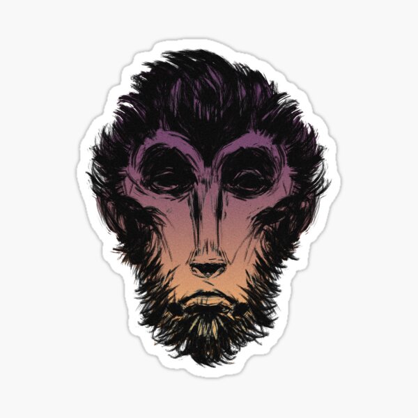 "Monkey Face" Sticker by HamexD | Redbubble
