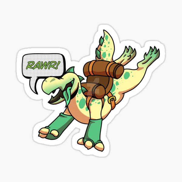 "Rawr!" Sticker by Auremun | Redbubble
