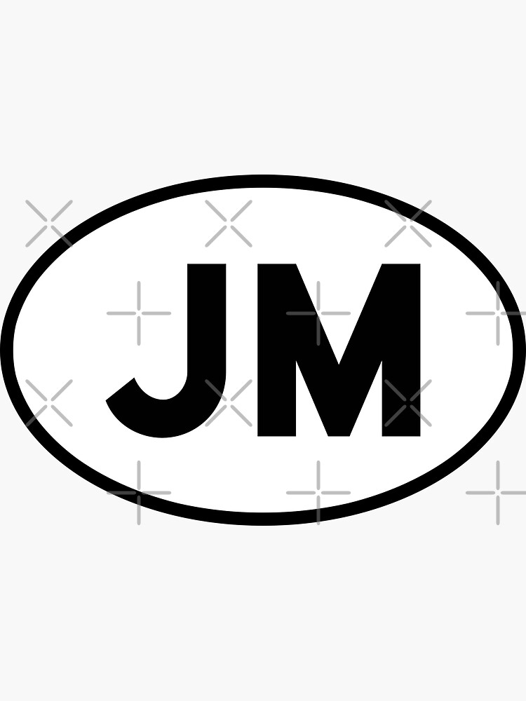 "Oval JM" Sticker for Sale by ovals2 | Redbubble