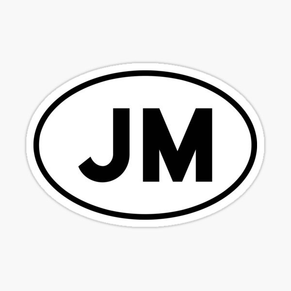 "Oval JM" Sticker for Sale by ovals2 | Redbubble