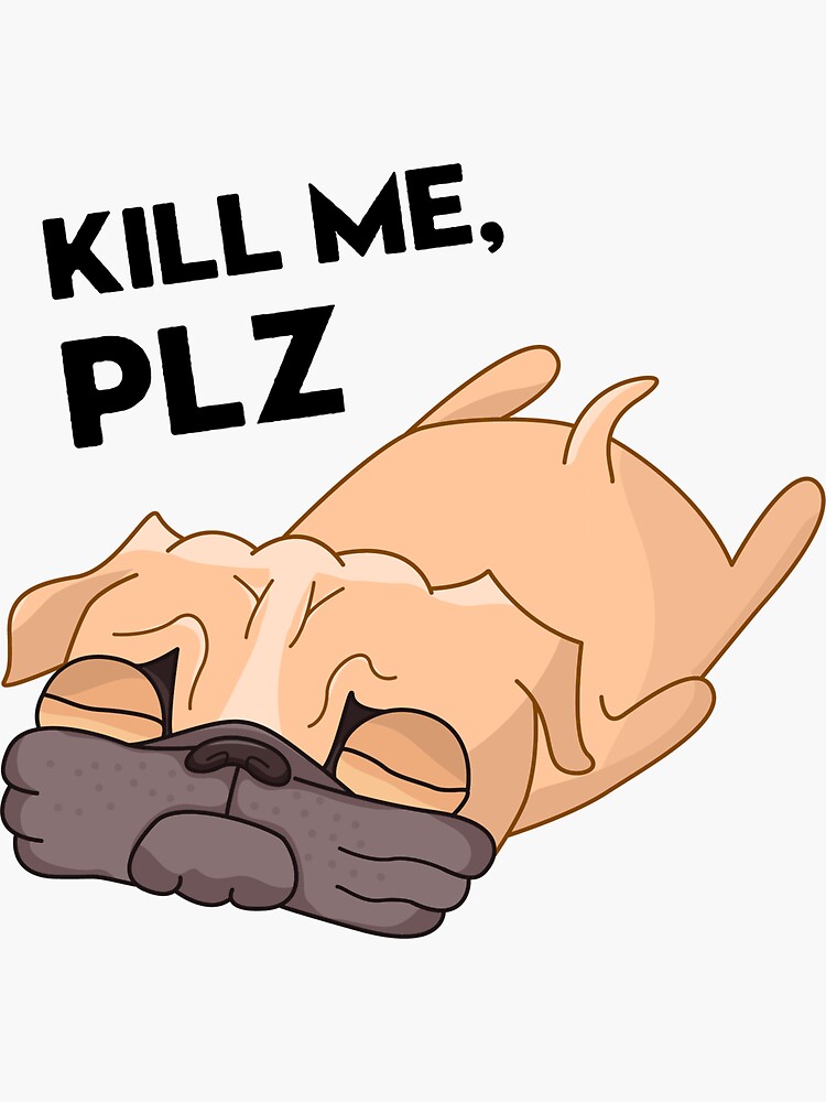 "Pugly the Dog Emoji Sticker" Sticker for Sale by anaden | Redbubble