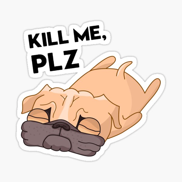 "Pugly the Dog Emoji Sticker" Sticker for Sale by anaden | Redbubble