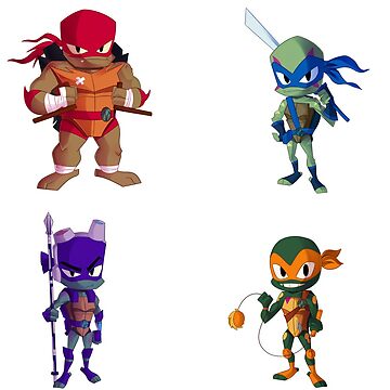 "Chibi! Rise of the TMNT Turtles" Sticker for Sale by art0wl | Redbubble