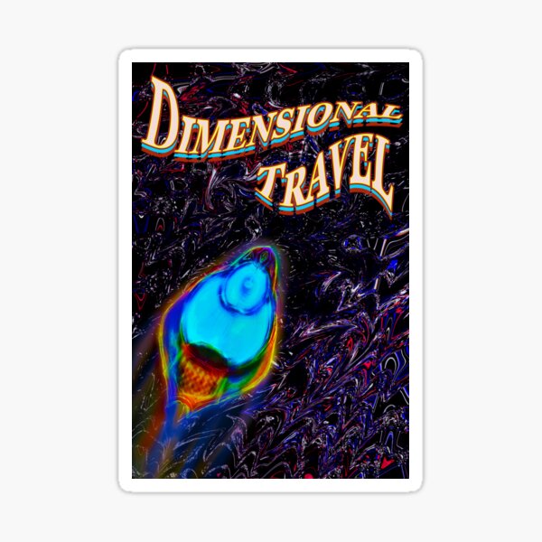 "Dimensional Travel poster art by Justin Cobb" Sticker for Sale by ...