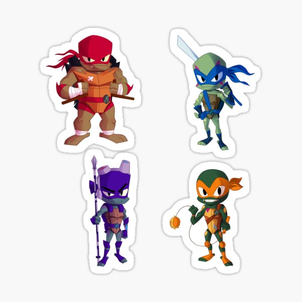 "Chibi! Rise of the TMNT Turtles" Sticker for Sale by art0wl | Redbubble