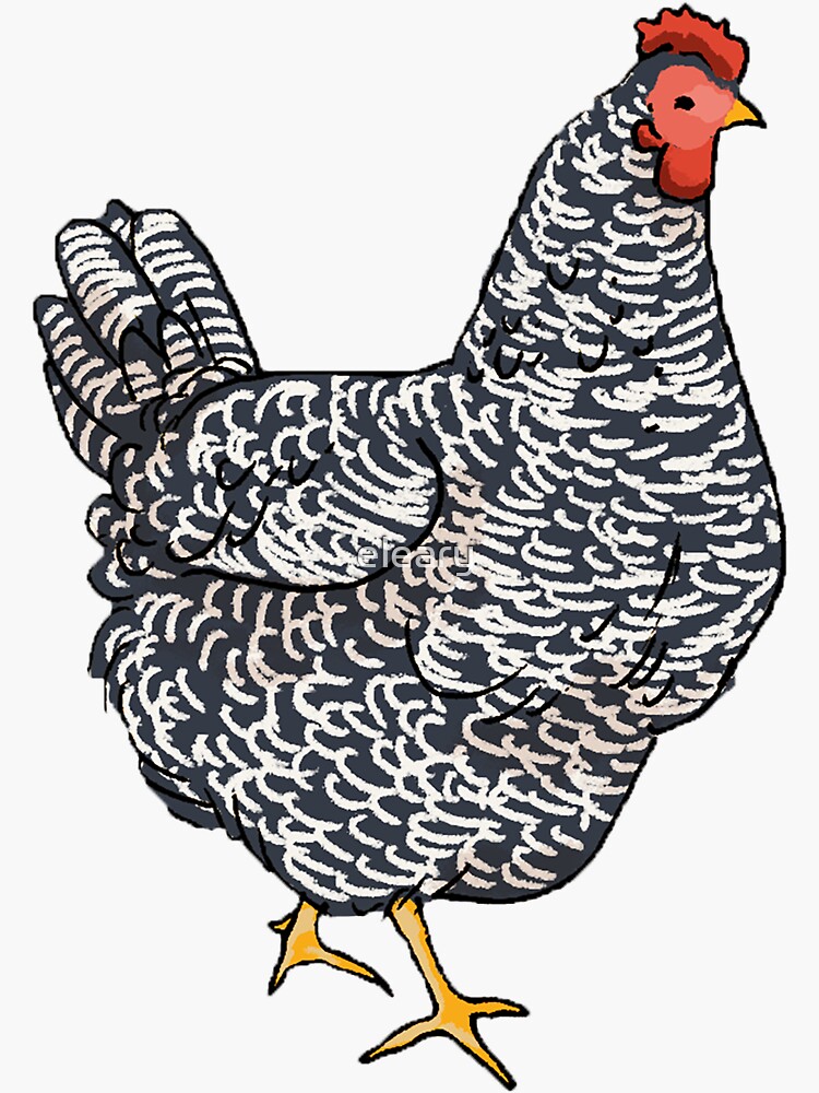 "Barred Rock" Sticker for Sale by eleary | Redbubble