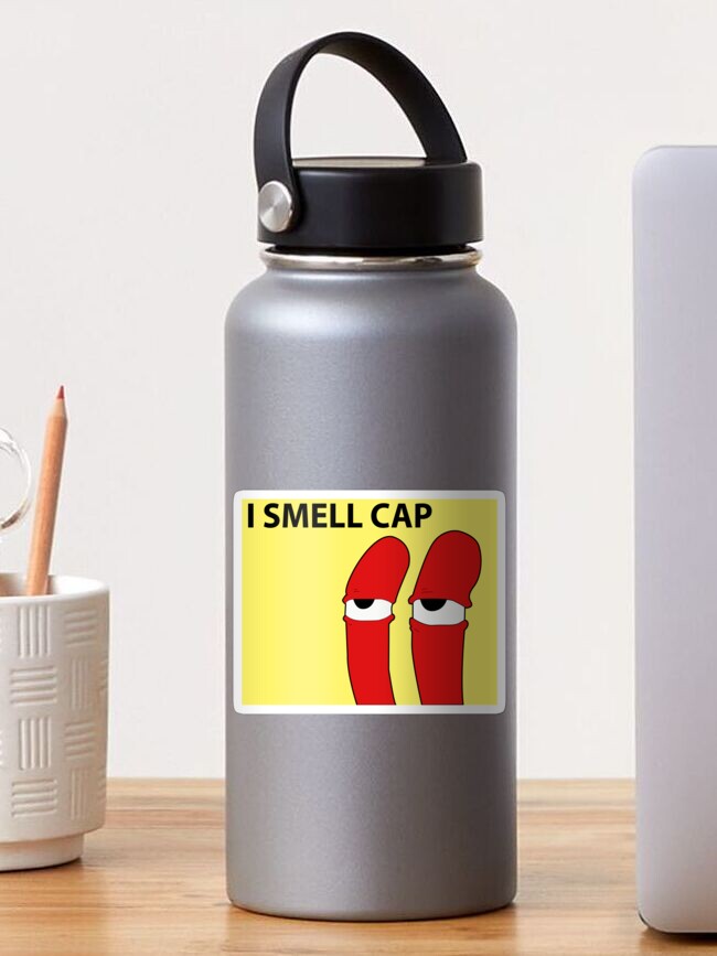 ""I Smell Cap" Mr Krabs Meme" Sticker for Sale by Jake-The-Artist ...