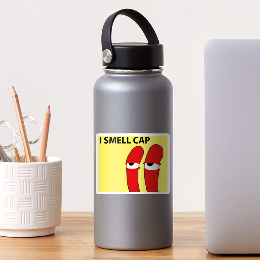 ""I Smell Cap" Mr Krabs Meme" Sticker for Sale by Jake-The-Artist ...