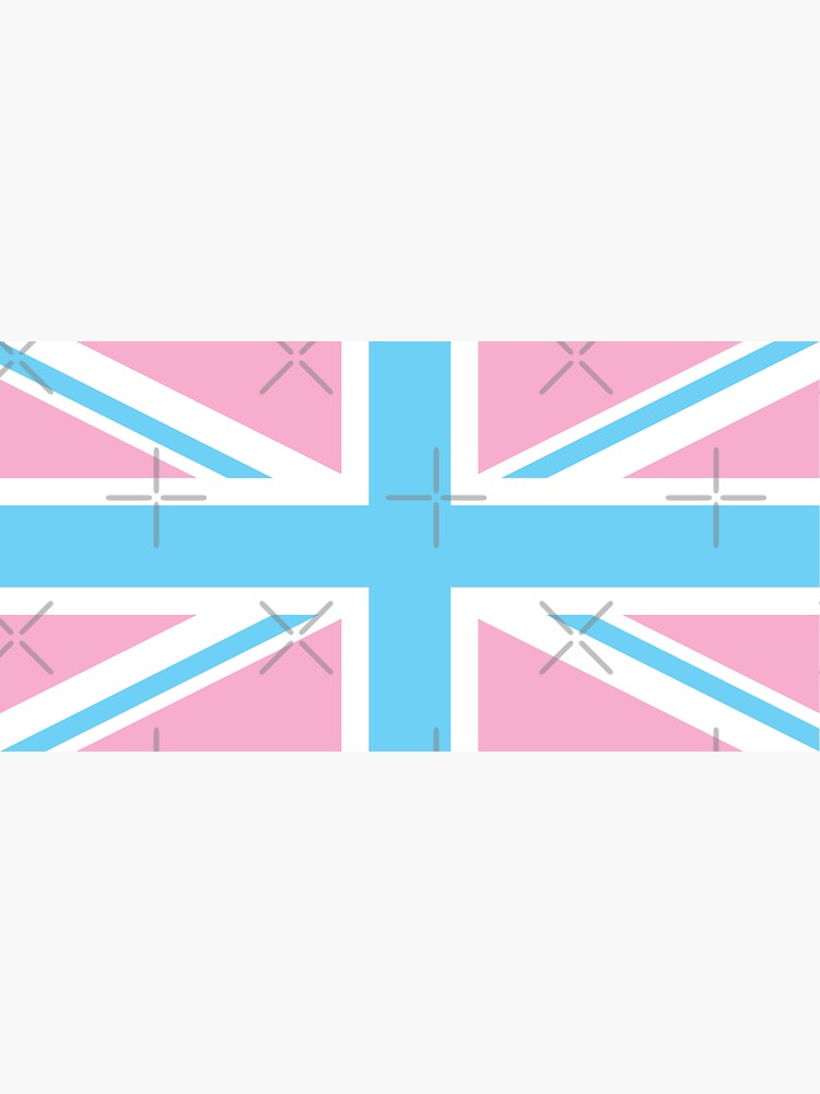 "TRANSGENDER UK FLAG (UNION JACK) - PALE BLUE, WHITE AND PINK ...