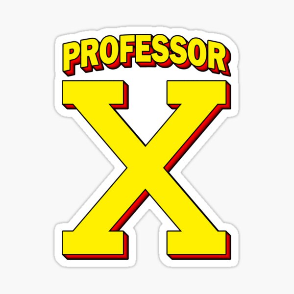 "Professor X" Sticker for Sale by TheGraphicGuru | Redbubble