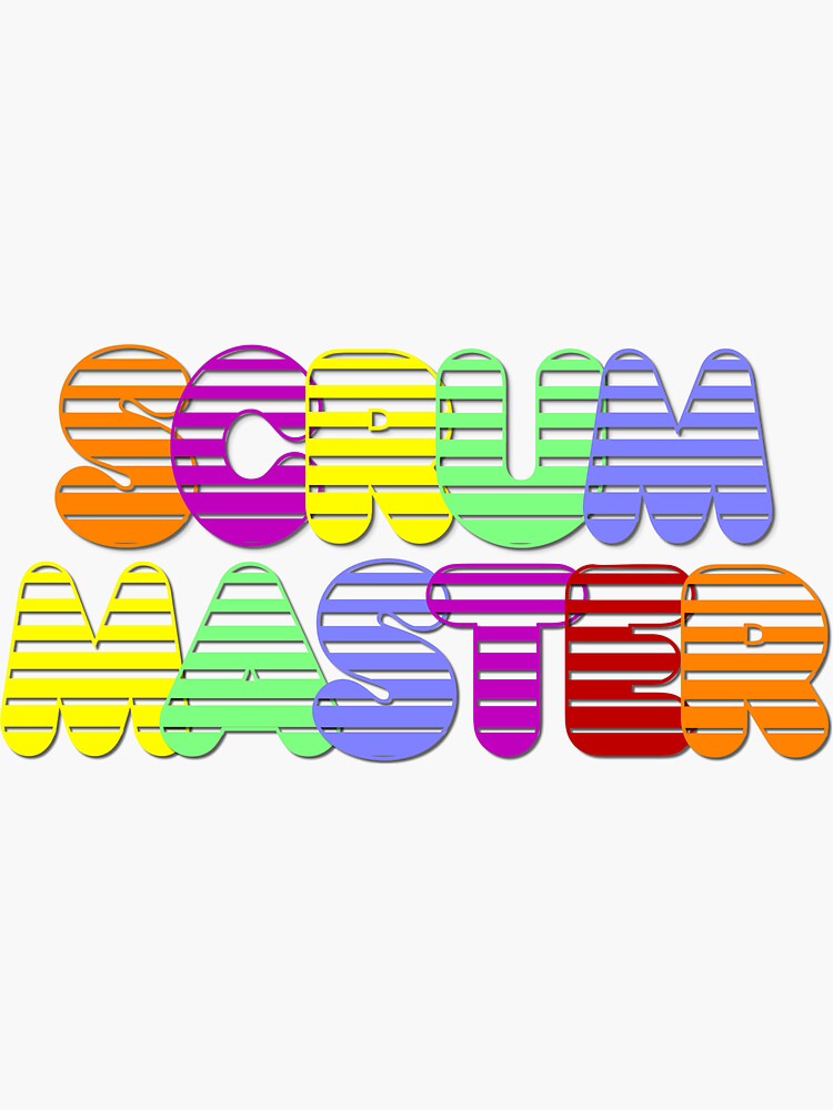 "Scrum Master Striped" Sticker for Sale by benandfreya | Redbubble