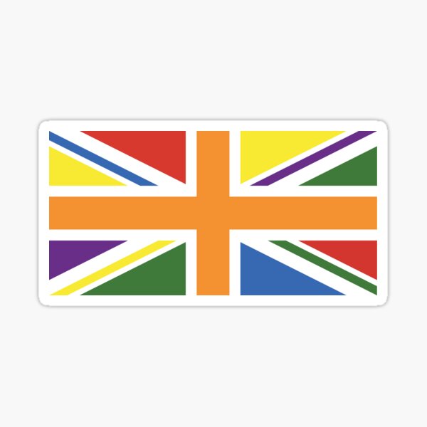 "LGBTQ+ RAINBOW PRIDE UK FLAG (UNION JACK) - RAINBOW PRIDE FLAG ...