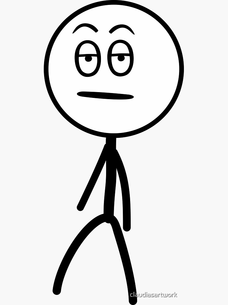 "Annoyed stickman" Sticker by claudiasartwork | Redbubble
