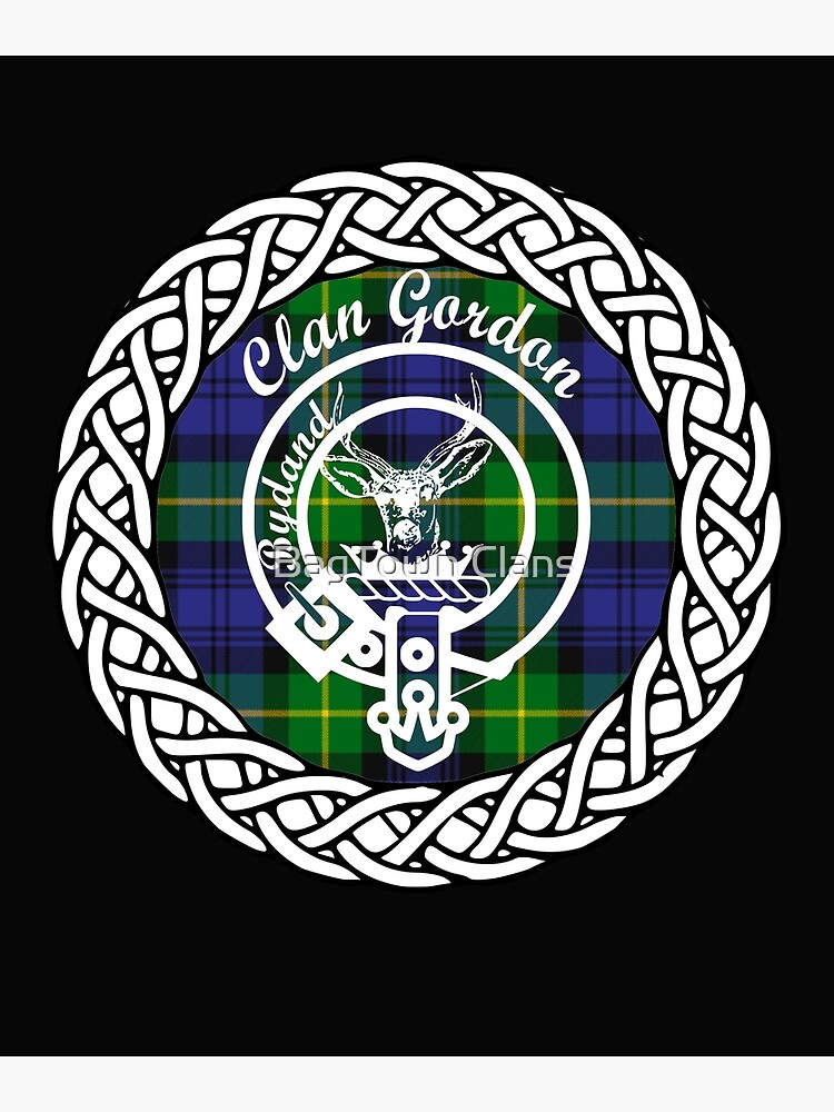 "Clan Gordon surname last name tartan crest badge" Canvas Print by ...
