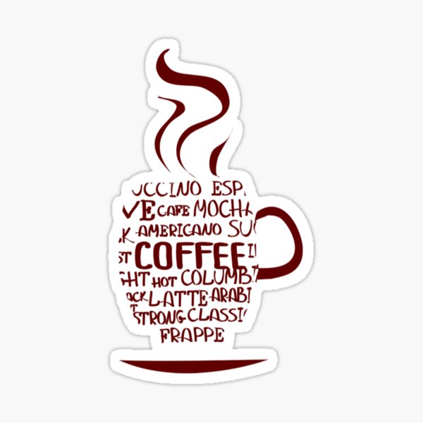 "Coffee cup design" Sticker by Trenddesigns24 | Redbubble