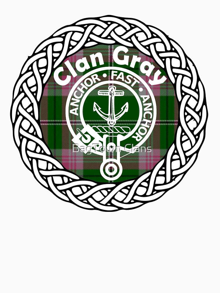 "Clan Gray surname last name tartan crest badge" T-shirt for Sale by ...