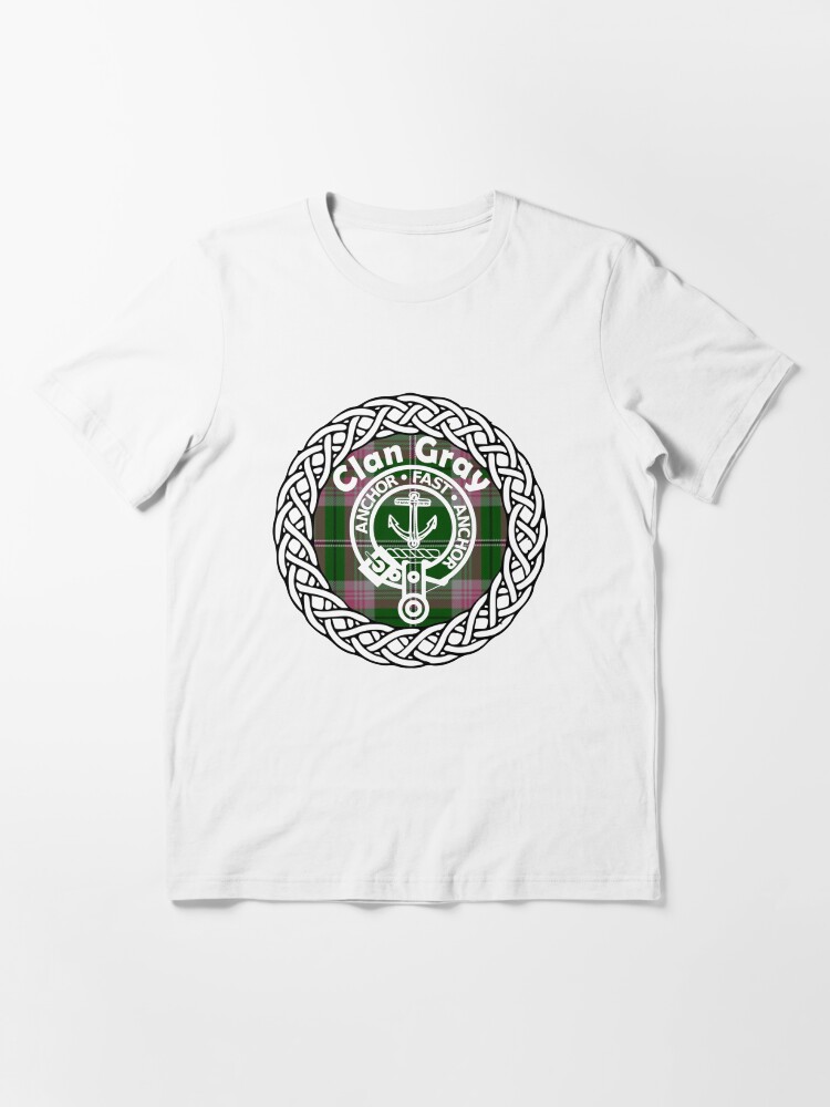"Clan Gray surname last name tartan crest badge" T-shirt for Sale by ...
