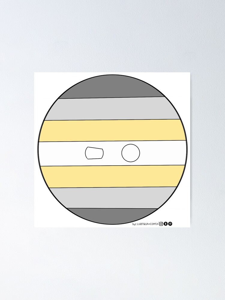"Demigender Face!" Poster by LGBTQIACOMIX | Redbubble