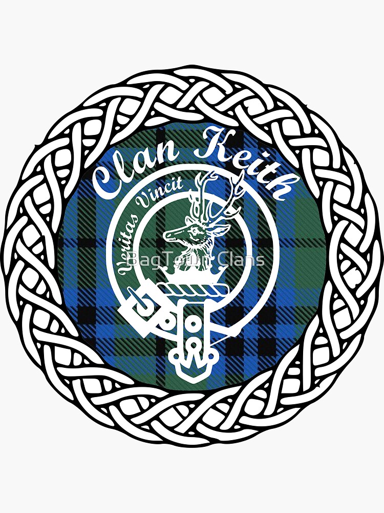 "Clan Keith surname last name tartan crest badge" Sticker for Sale by ...