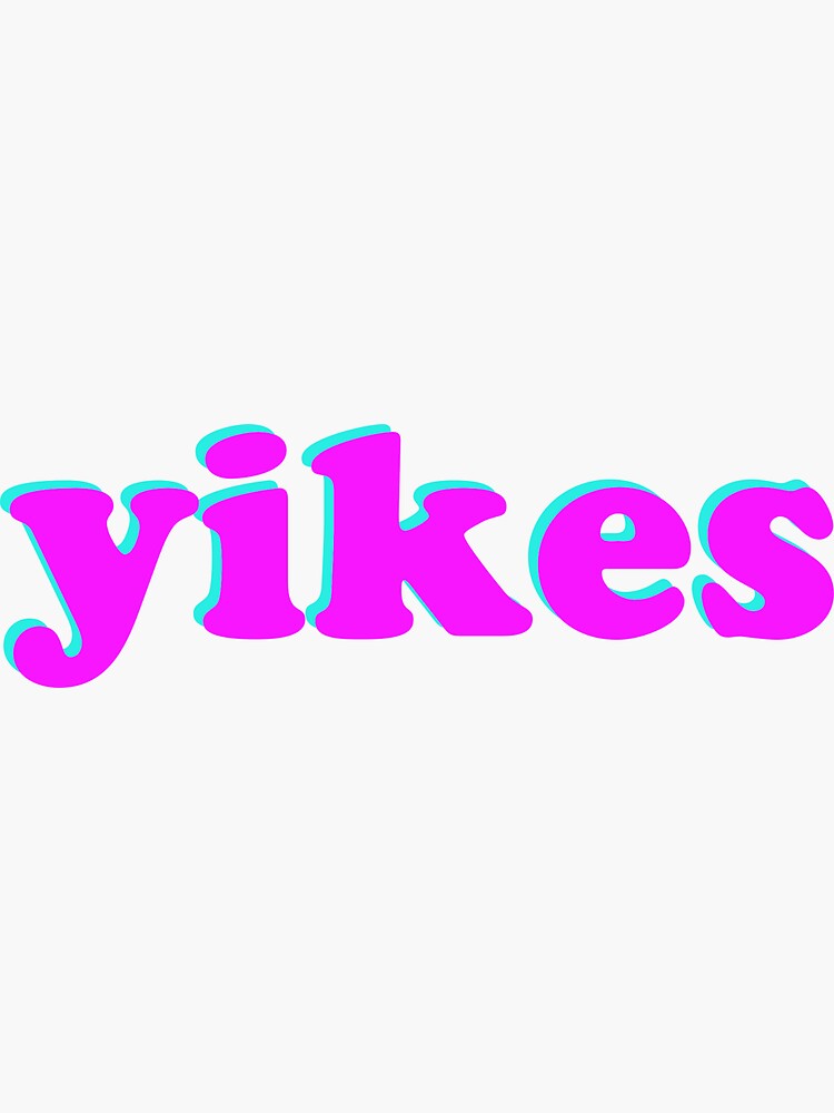 "yikes word art" Sticker for Sale by ferbal | Redbubble
