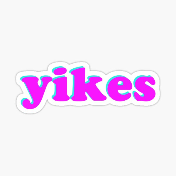 "yikes word art" Sticker for Sale by ferbal | Redbubble