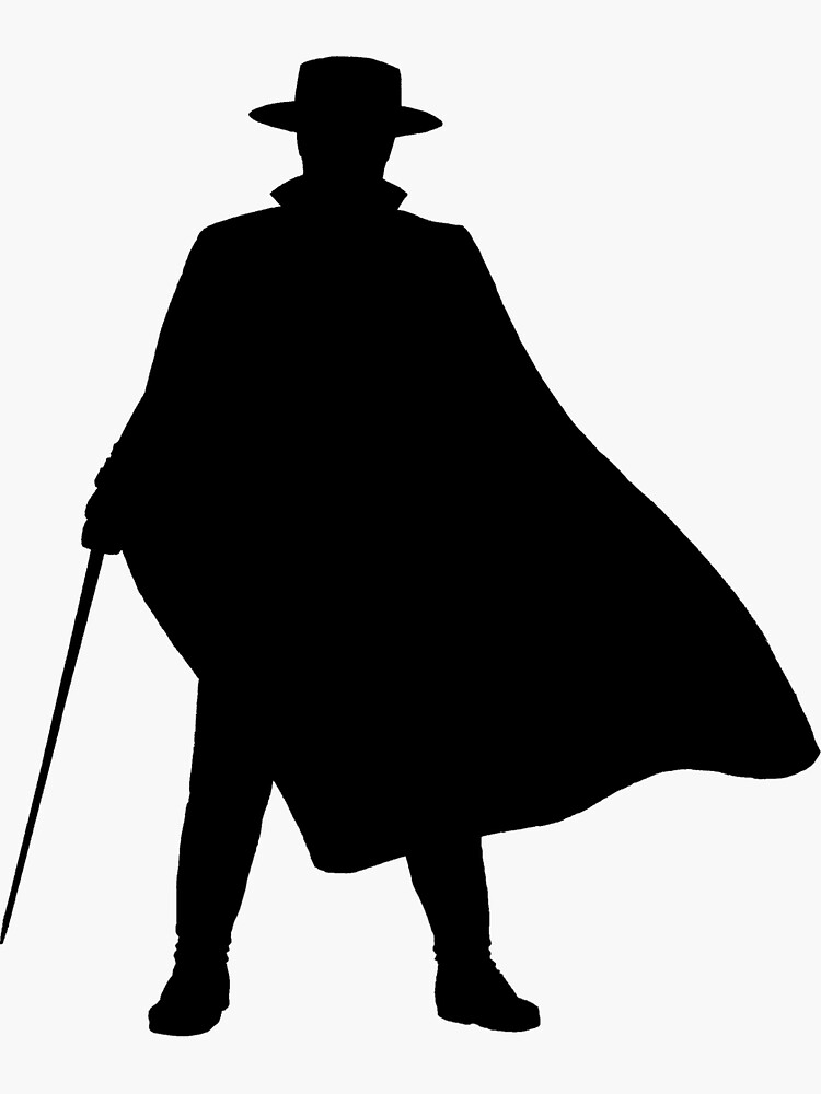 "Zorro - Silhouette" Sticker for Sale by kerchow | Redbubble