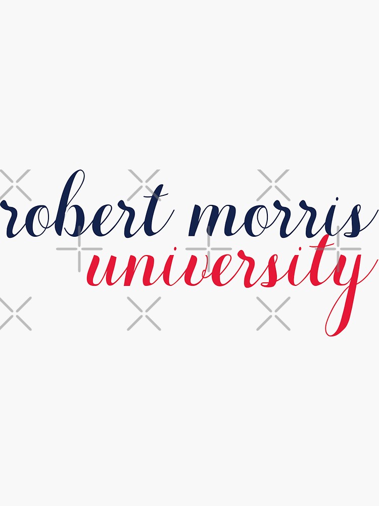"Robert Morris University Script" Sticker for Sale by amasica | Redbubble