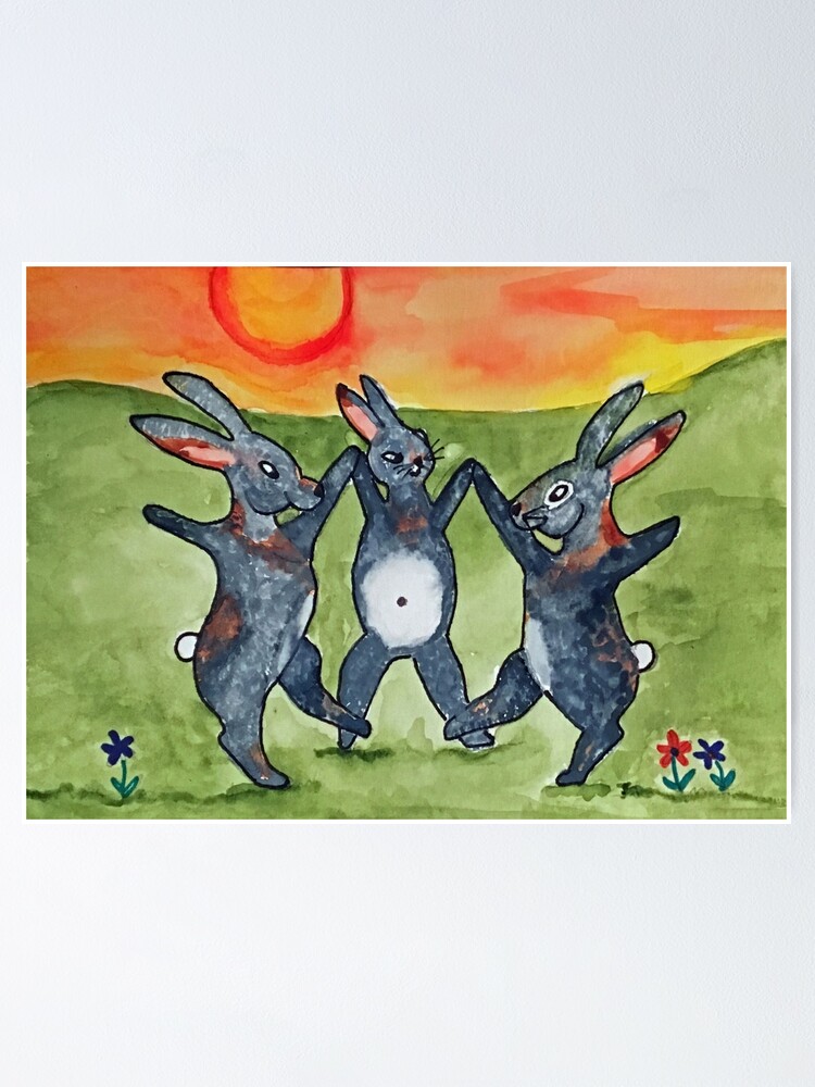 "Dance of the Cottontail" Poster by Buster4657 | Redbubble