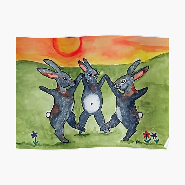 "Dance of the Cottontail" Poster by Buster4657 | Redbubble