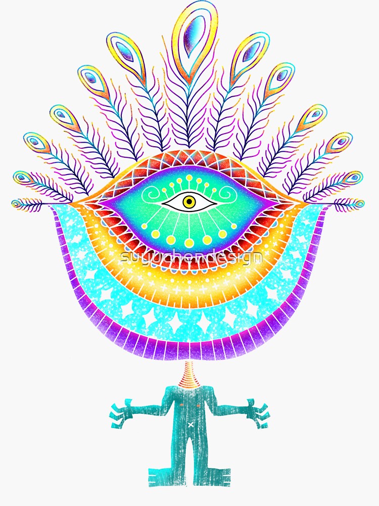 "Grin Eye" Sticker by suyuchendesign | Redbubble