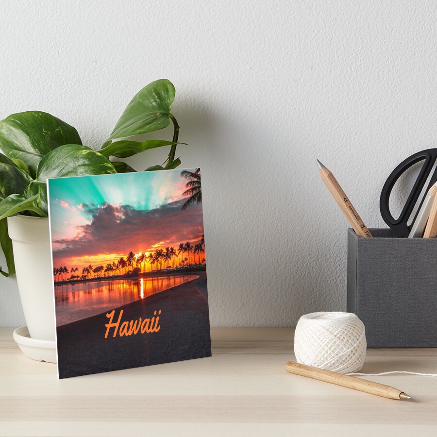 "Hawaii Beach Hawaiian Islands" Art Board Print for Sale by mwagie ...