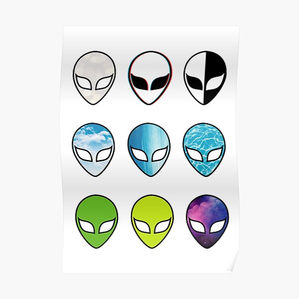 "Cool ETs Aliens" Poster by matheusrockx | Redbubble
