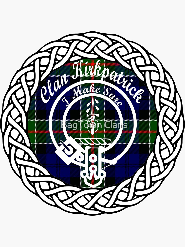 "Clan Kirkpatrick surname last name tartan crest badge" Sticker by ...