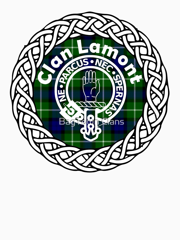 Clan Lamont Surname Last Name Tartan Crest Badge T Shirt By Ljrigby Redbubble
