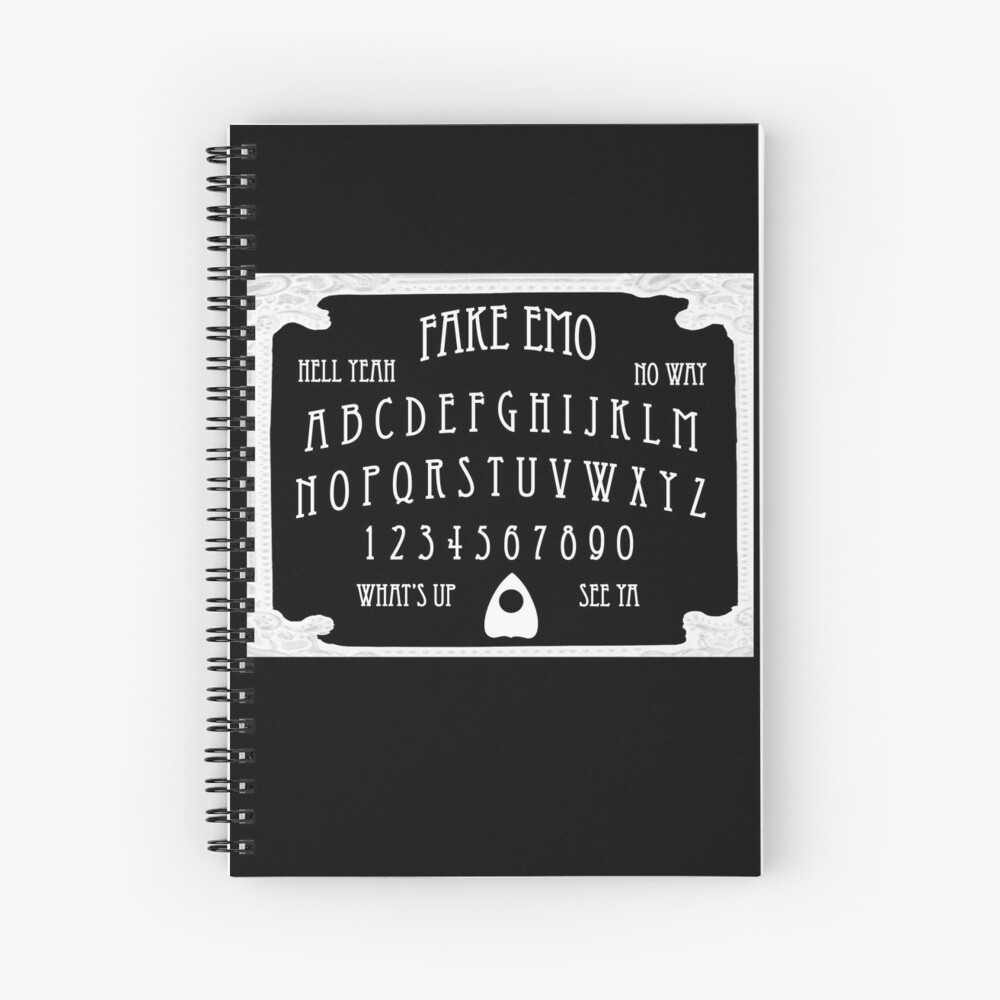 "Fake Emo Ouija Board" Spiral Notebook by requinamour | Redbubble