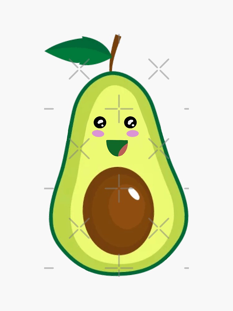 "Happy Avocado" Sticker for Sale by cameron304 | Redbubble