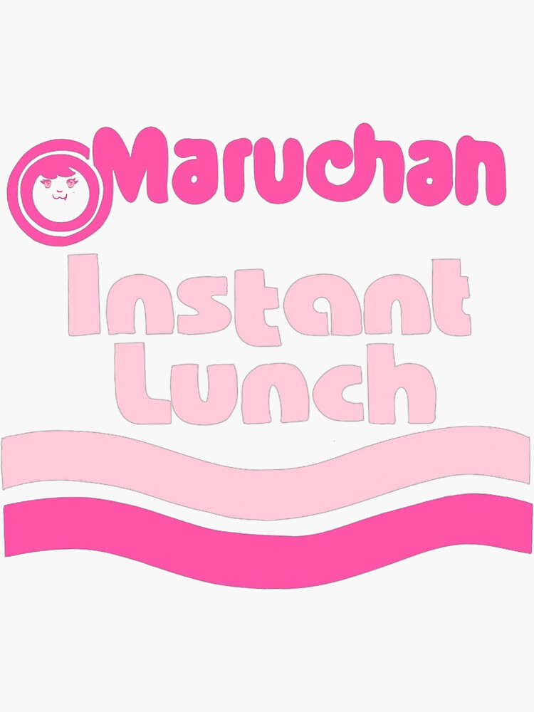 "maruchan ramen noodles pink logo" Sticker for Sale by b0nedigger ...