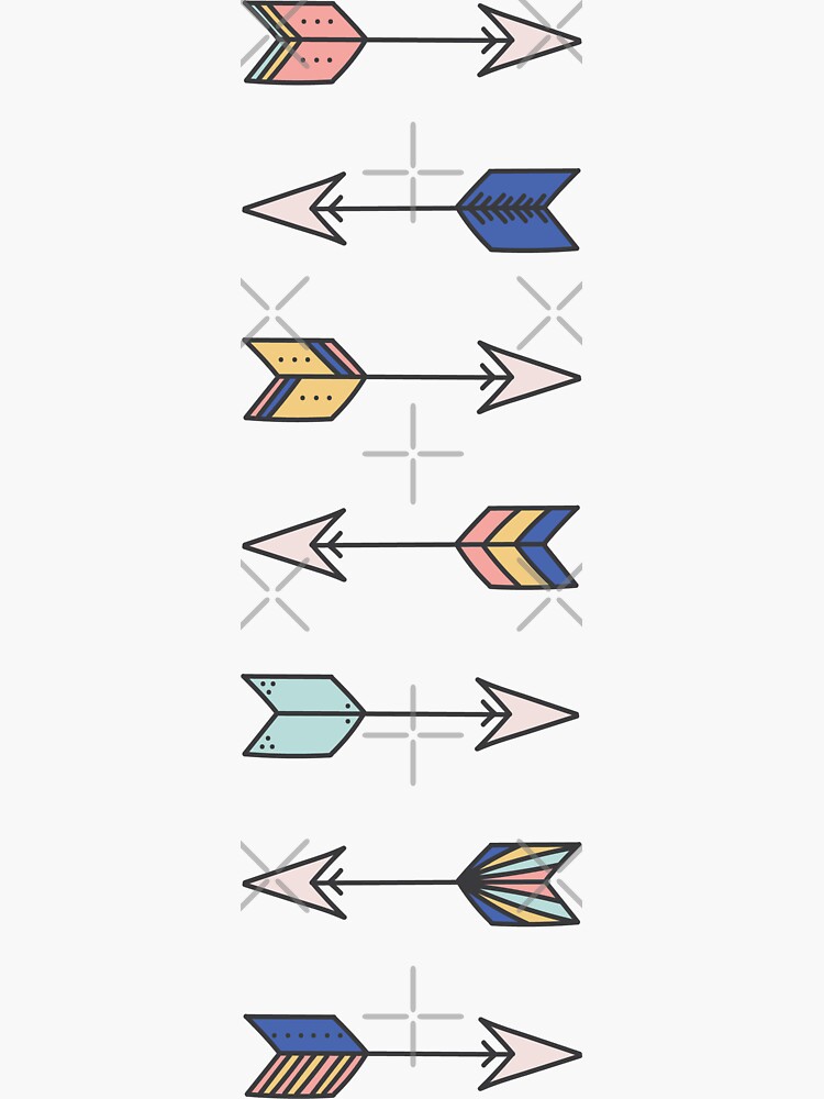"Pastel Arrow Set" Sticker by chelseajgray | Redbubble