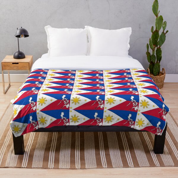 "Philippines Map With Philippine Flag" Throw Blanket for Sale by ...