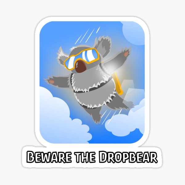 "Aussie Drop Bear" Sticker for Sale by warrant311 | Redbubble