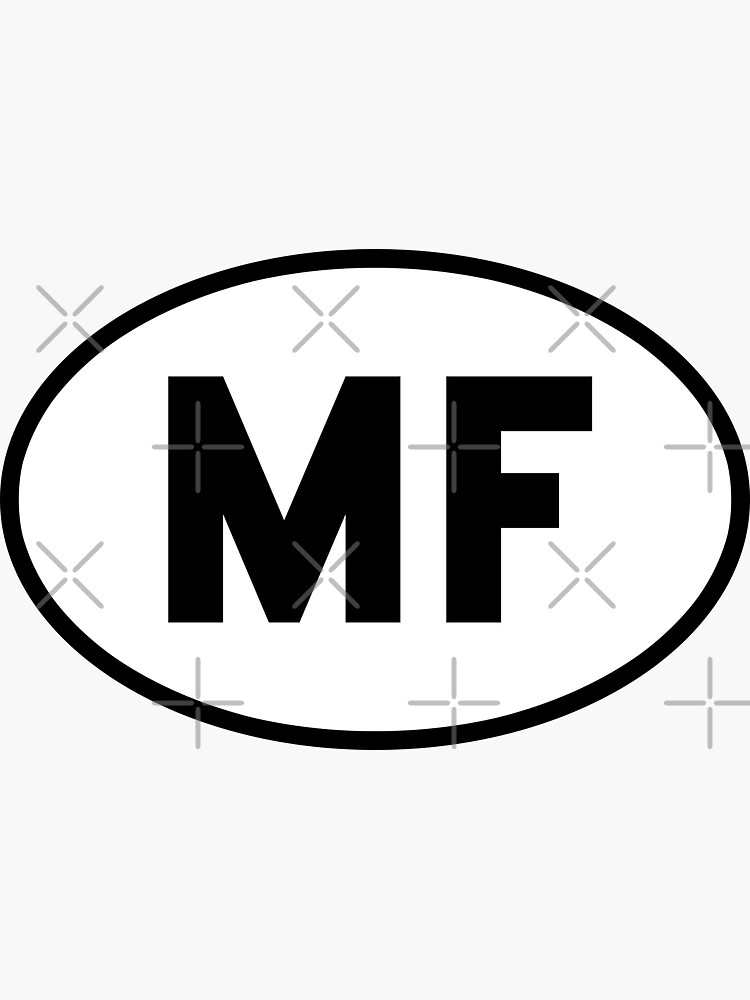 "Oval MF" Sticker by ovals2 | Redbubble