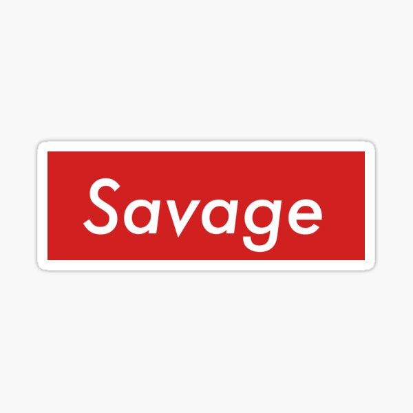 "Savage Box Logo" Sticker by Gus-DE | Redbubble