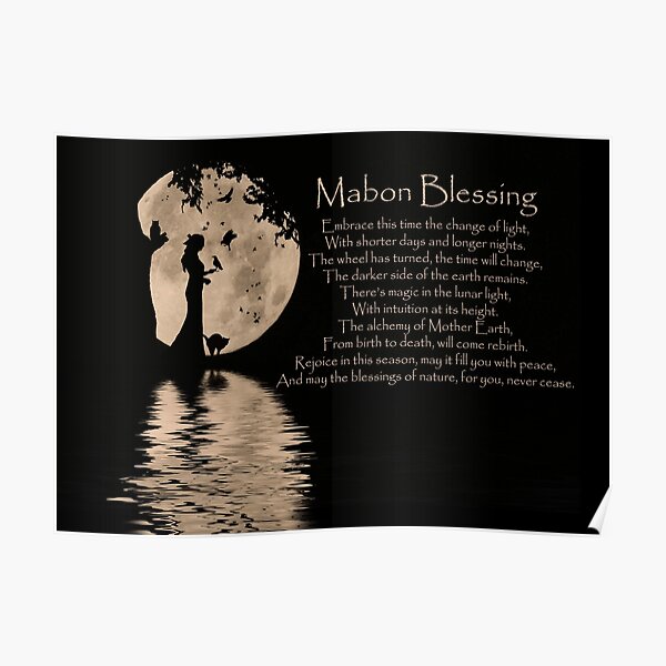 "Mabon Blessing Wicca Pagan Autumn Equinox" Poster for Sale by LazyL ...