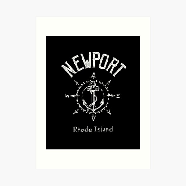 "Newport Rhode Island, RI Nautical Compass Rose, Wind Rose, Sailing ...