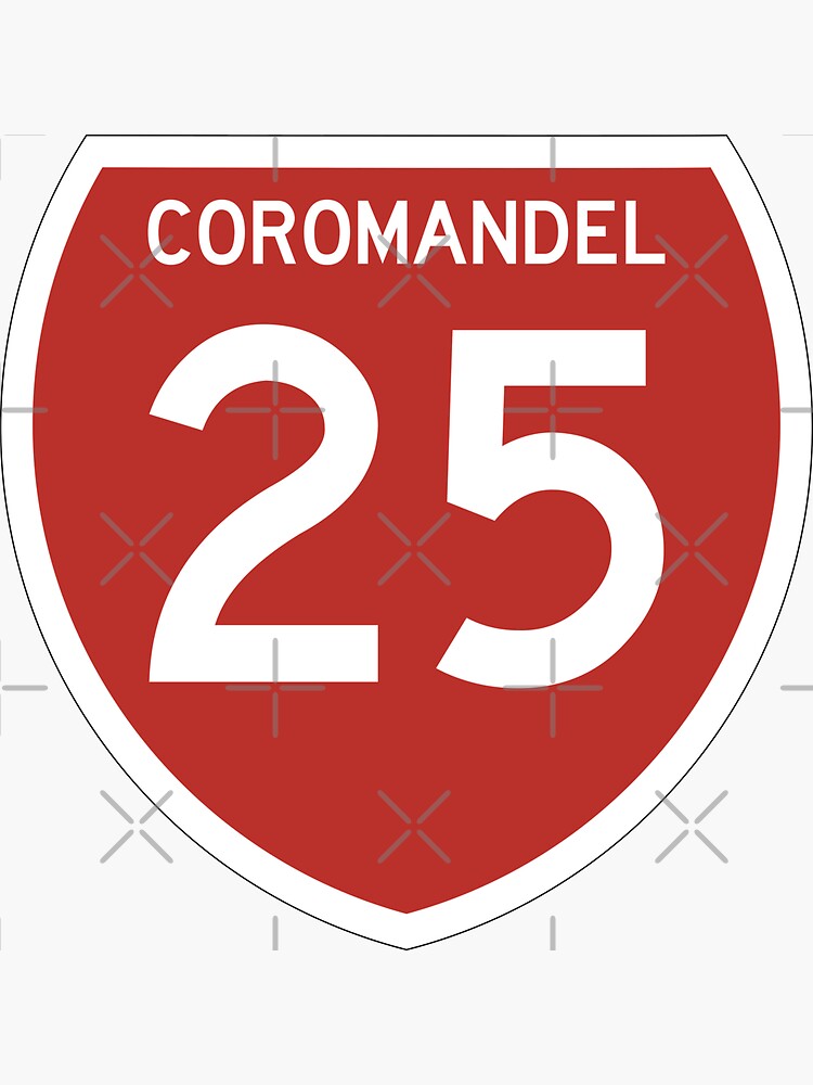 "Highway 25, Coromandel, New Zealand" Sticker by Kiwidom | Redbubble