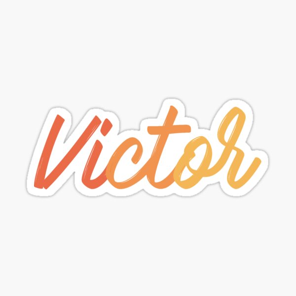 "Victor" Sticker for Sale by Shalomjoy | Redbubble