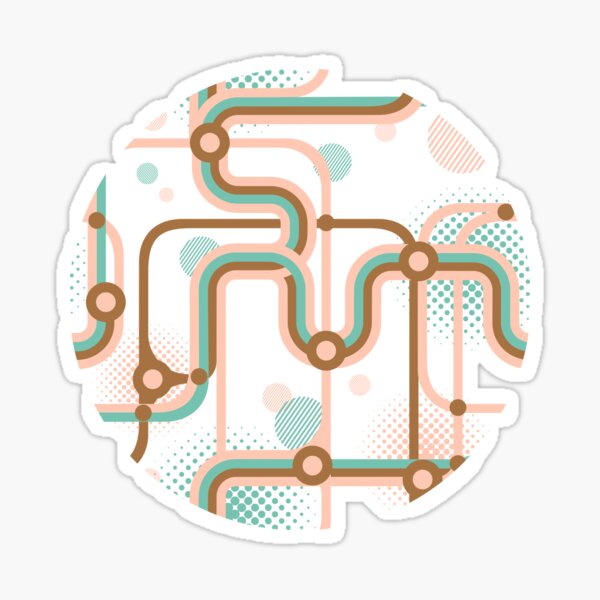"Metro map." Sticker for Sale by Skaska | Redbubble