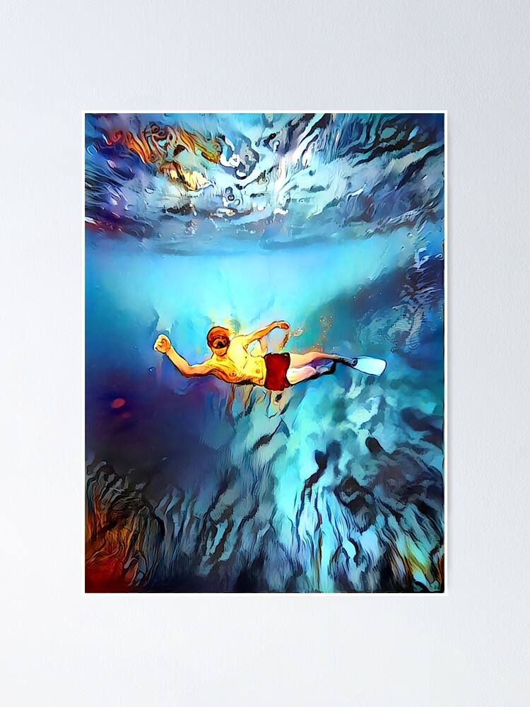 "Glowing Excitement of a Deep Dive" Poster for Sale by Alyxandre ...